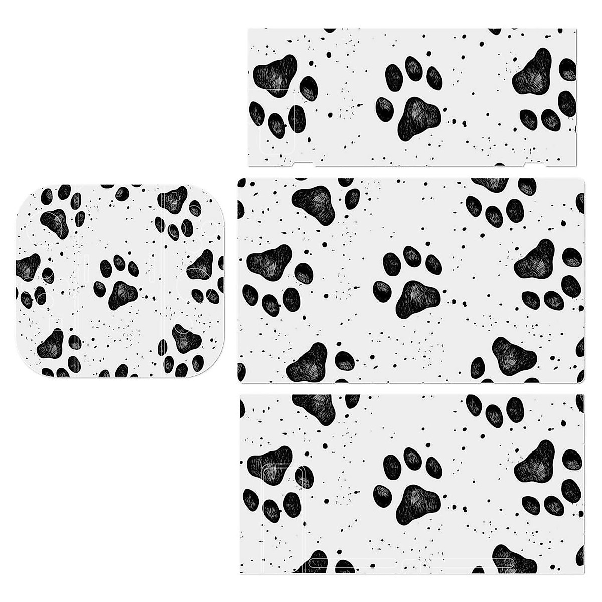 Dog Paw Prints Switch Sticker Pretty Pattern Full Wrap Skin Protection for Nintendo Switch for Switch