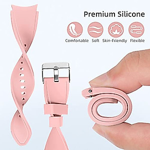 Maledan 10 Pack No Gap Bands Compatible with Samsung Galaxy Watch 5 Band/Galaxy Watch 4 Band/Galaxy Watch 6 Band, Galaxy Watch 5 Pro/Watch 6 Classic/4 Classic Band, 20mm Soft Silicone Strap Women Men