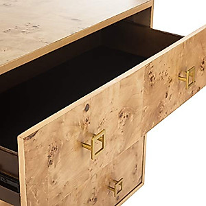 Safavieh Home Katia Modern Natural and Gold 3-drawer Chest
