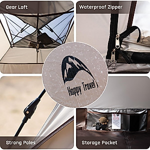Happy Travel 1/2/3/4 Person Camping Tent, Instant Easy Pop Up Tents for Camping,Automatic Waterproof Family Camping Tent, Easy Set Up Tent,Portable Windproof Dome Tent for Camping Hiking & Traveling