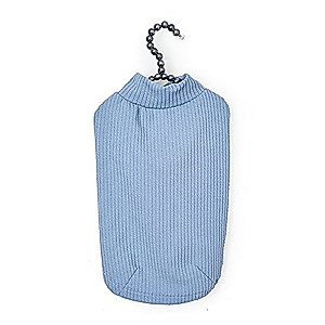 Female Dog Sweaters Cats Color Pure Breathable Clothes High-Neck Dogs Two-Legged Pet Clothes