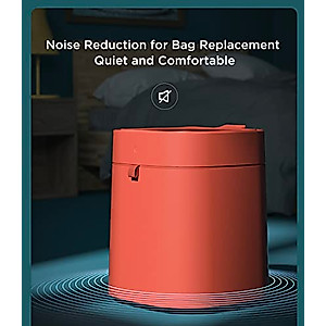 TOWNEW T Air X Orange Self Sealing Trash Can, 3.5 Gallon Automatic Garbage Can with Motion Sensor and Handle, Smart Trash Bin for Living Room Bedroom Kitchen Restroom, Orange