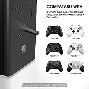 Smlau XB2 Wireless Adapter Compatible with Xbox One Controller & Xbox Series X for Windows 7/8/8.1/10/11