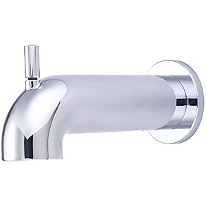 Olympia Faucets OP-640063 Extended 7" Combo Diverter Tub Spout in Polished Chrome