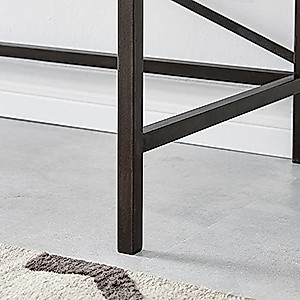 FirsTime & Co. Brown Wilshire Desk, Writing Desk, Compact Computer or Laptop Desk for Home Office, Wood and Metal, Farmhouse, 47.25 x 19.5 x 30 inches