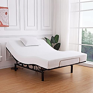 Homhougo 8-Inch Mattress Twin XL, Dual Layers Memory Foam Mattress, Convoluted Foam Mattress for Adjustable Bed Frame,CertiPUR-US Certified, Medium-Firm