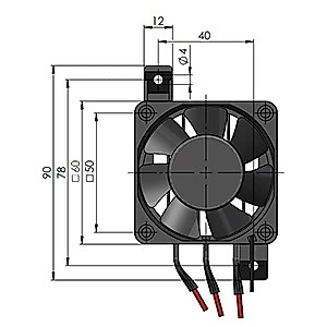 Walfront PTC Car Fan Air Heater 12V/250W Thermistor Element Heating Mini Air Heated Constant Temperature with Fan Interior Heating(12V/250W)