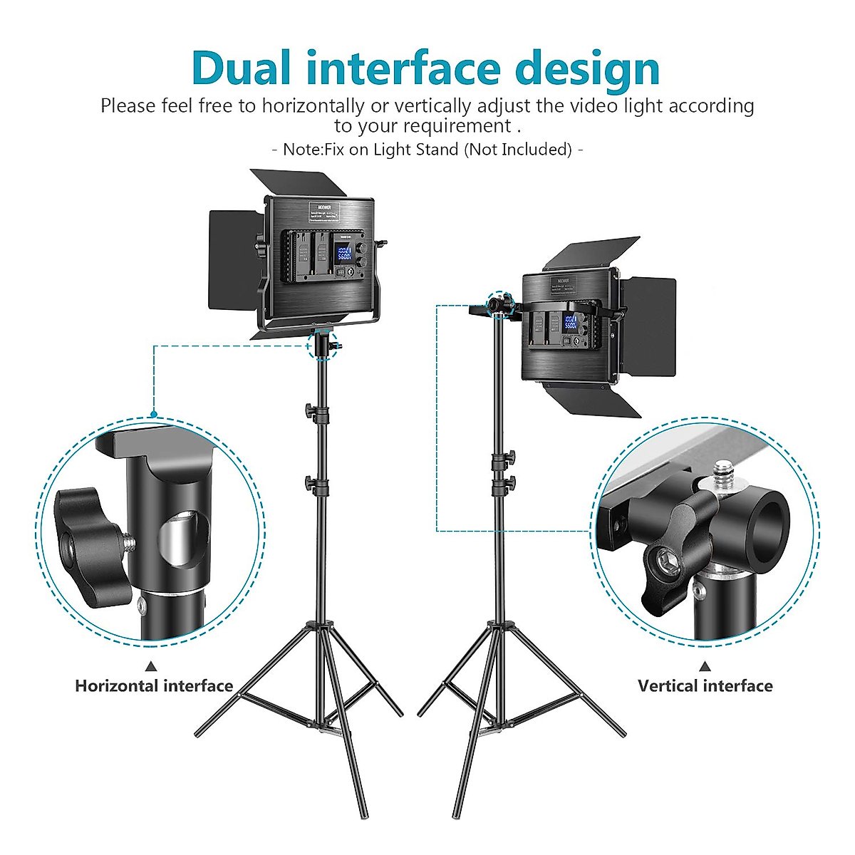 Neewer 2 Packs Advanced 2.4G 660 LED Video Light with Softbox Kit, Dimmable Bi-Color LED Panel with 2.4G Wireless Remote, LCD Screen, Softbox Diffuser and Light Stand for Portrait Product Photography