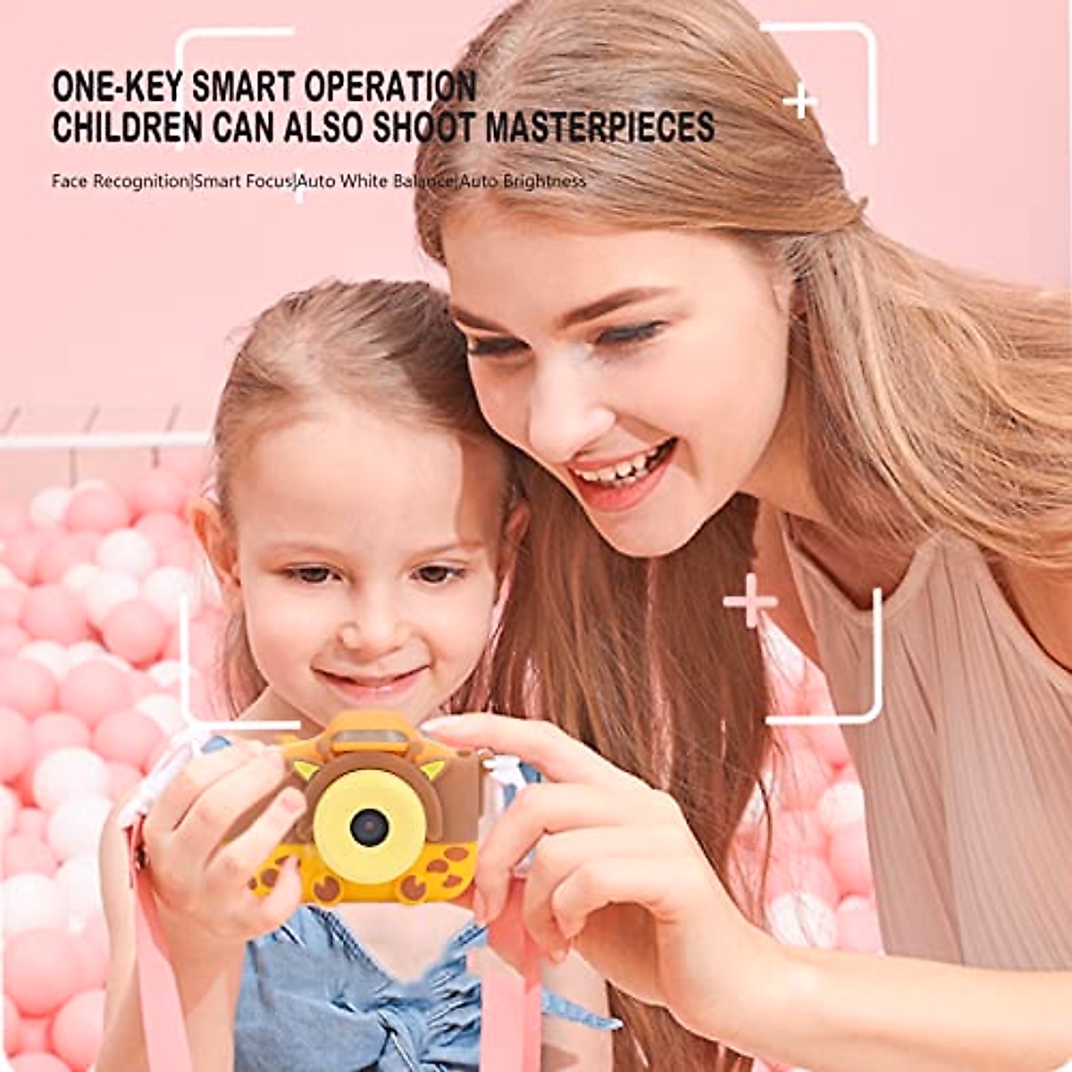 Shanrya Kids Camera, Birthday Gift Mini Digital Camera for Children's Growth