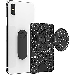 PopSockets Phone Wallet with Expanding Phone Grip, Phone Card Holder - In The Stars