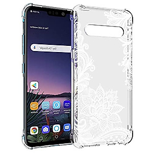 Ueokeird Phone Case for LG V60 ThinQ 5G Case/LG V60/LM-V600 Case Girls Women, Slim Shockproof Clear Floral Pattern Soft Flexible TPU Protective Cover for LG V60 (Mandala)
