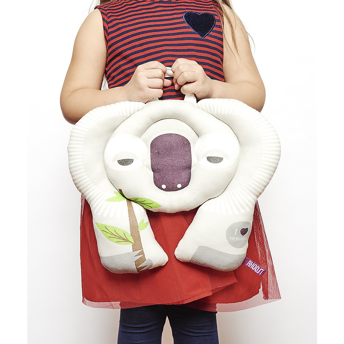 Rhoost Toddler Travel Buddy Neck Rest. Head Support for Kids on Car & Airplane Journeys. Fun Koala or Owl design with Pockets & Name Badge