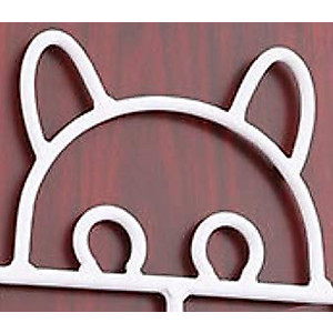 SHIMAJEE Animal Hanger Rack ( Set of 2 ) Over The Door Hanger Rack, Decorative Metal Door Hanger Holder for Coats, Clothes, Hats (White)