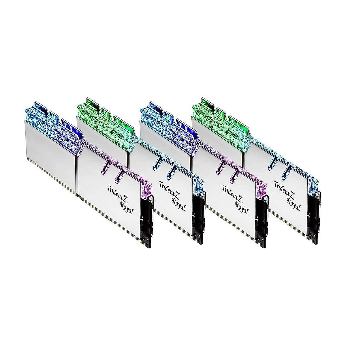 G.SKILL Trident Z Royal Series (Intel XMP) DDR4 RAM 128GB (4x32GB) 3600MT/s CL18-22-22-42 1.35V Desktop Computer Memory UDIMM - Silver (F4-3600C18Q-128GTRS)