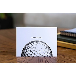 Golf Thank You Cards - Stationary Set - 24 Cards with Envelopes - Gifts for Golfers (Thank You Version)
