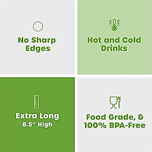 Comfy Package [100 Pack] Clear Jumbo Smoothie Straws