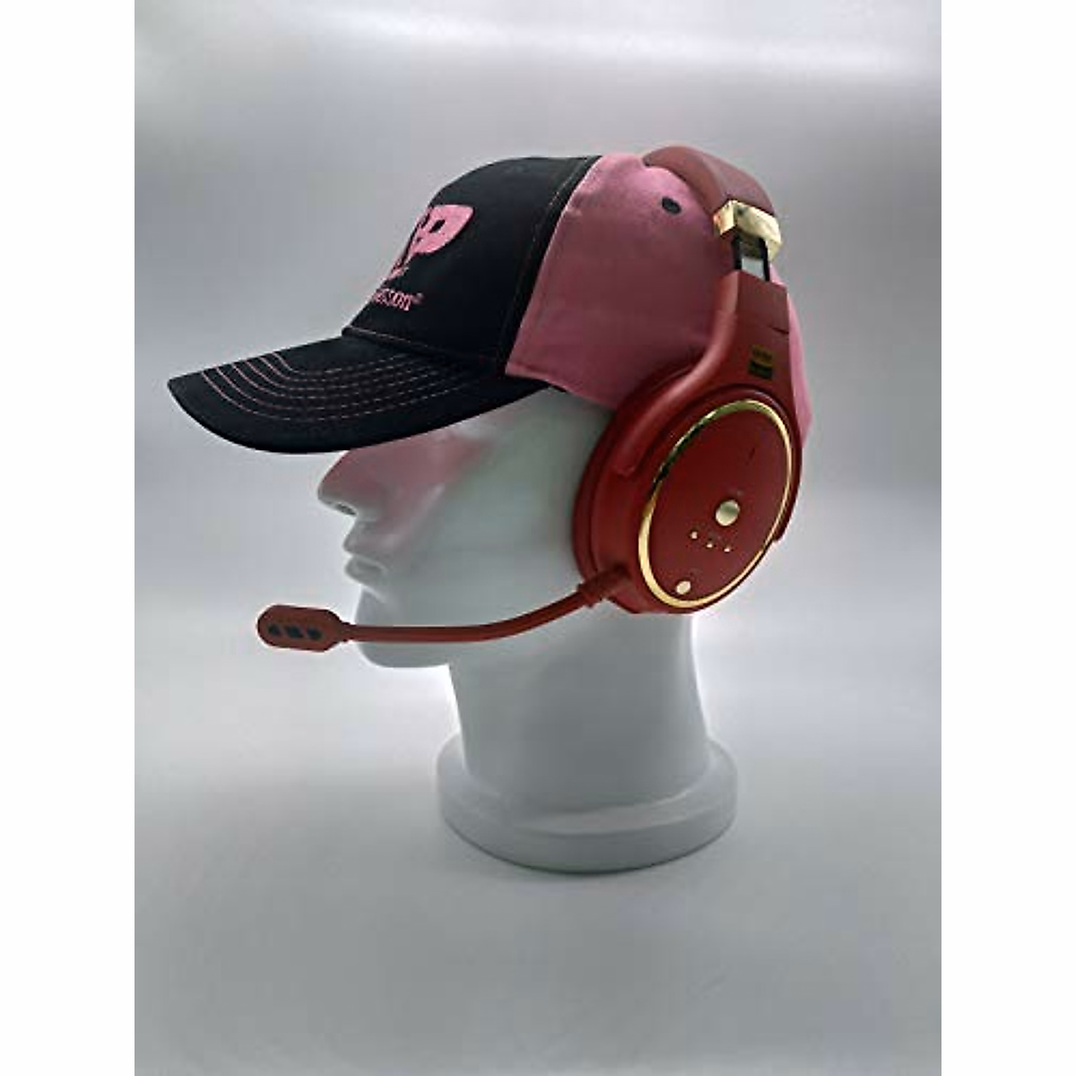 VOZA V700D Electrostatic, Dual Driver Hi Res, Deep bass Over-Ear HiFi Headphone with Microphone, Red Color