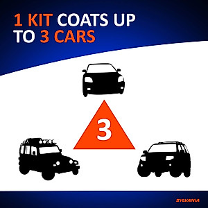 SYLVANIA - Headlight Restoration Essentials Kit - UV Block Clear Coat, Most Important Step to Restore Sun Damaged Headlights, Surface Activator, UV Protection for Clearer Headlights - 1 Fl Oz