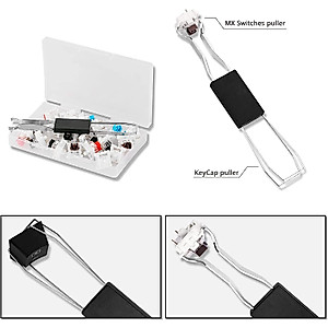 XuanGui OUTEMU (Gaote) Keyboard Switches, Black/Red/Brown/Blue Switches 3 Pin Keyswitch DIY Replaceable Cherry MX Equivalent Switches with Switch Puller for Mechanical Gaming Keyboard, 20 Pack