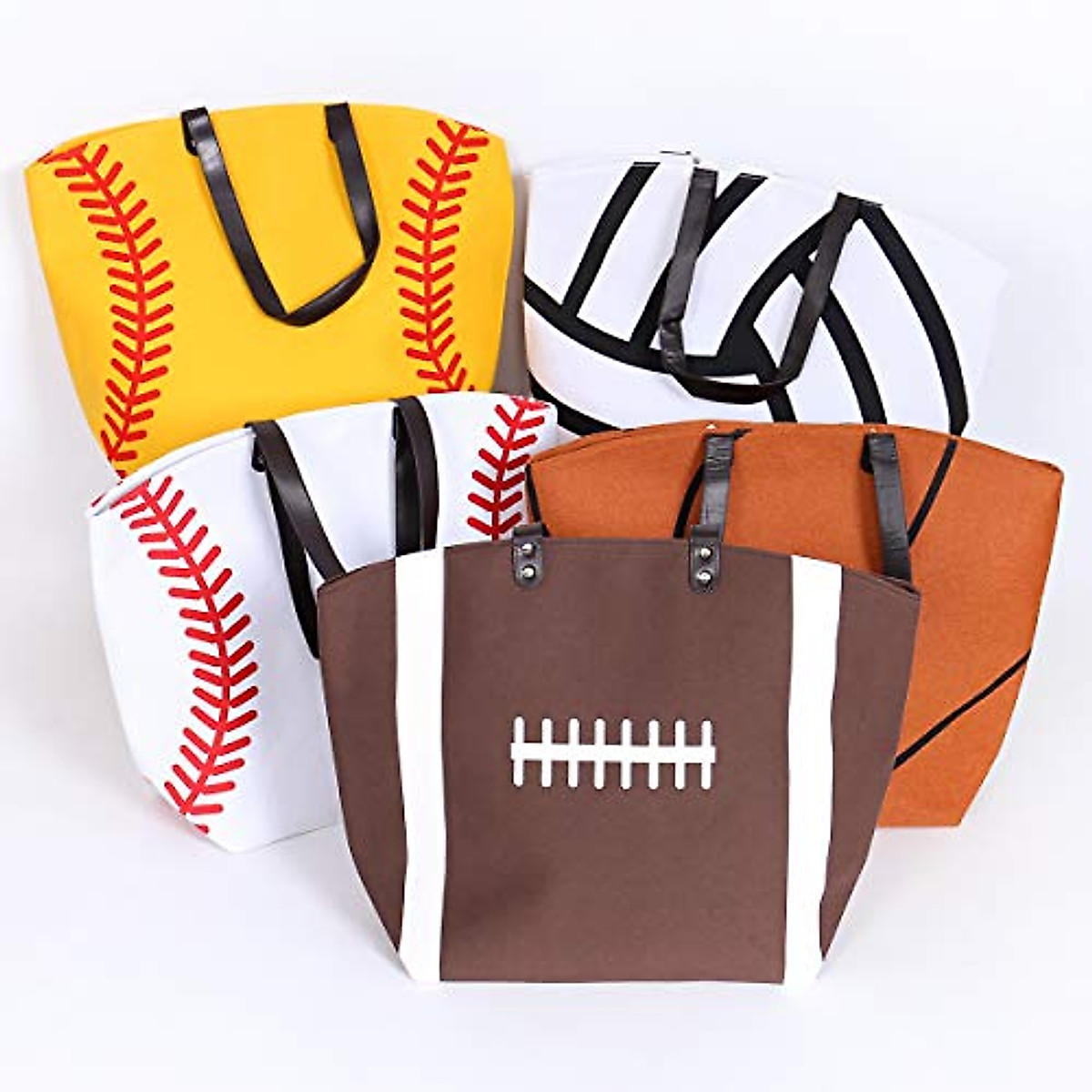 RIAH FASHION Sports Game Team Large Fabric Tote Bag - Basketball, Softball, Football, Baseball, Varsity Gym Shoulder Handbag (Volleyball)