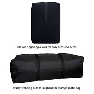 YiKitHom Extra Large Storage Duffle Bag with Zippers and Handles, Heavy Duty Blue Big Long Travel Bag -42x23x13.5Inch