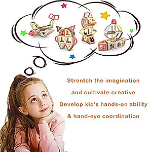 AOMIKS Magnetic Blocks Tiles 162PCS for Kids Ages 3+ Years Old Creativity & Educational 3D Mini Magnetic Building Toys for Girls and Boys Birthday STEM Magnetic Building Tiles Set