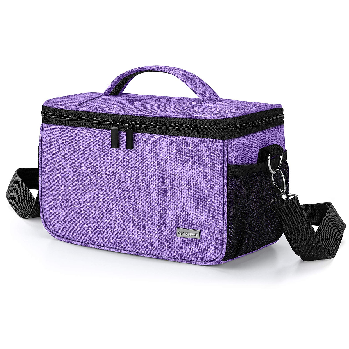 YARWO Sewing Accessories Organizer, Craft Storage Bag for Sewing Tools and Supplies, Purple