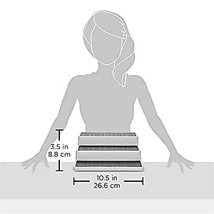 Copco 5257350 Non-Skid 3-Tier Spice Pantry Kitchen Cabinet Organizer, 2 Pack, Grey 2 & Basics Non-Skid Pantry Cabinet Lazy Susan Turntable, 12-Inch, White/Gray