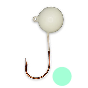 Big Nasty Tackle Super Glow Jigs (2 pack) (3/4 oz, Original Green)