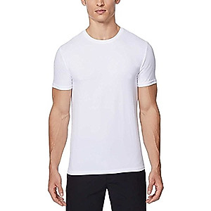32 DEGREES,Mens 2pack Short Sleeve Crew Neck Wicking Tee,White/White,Medium