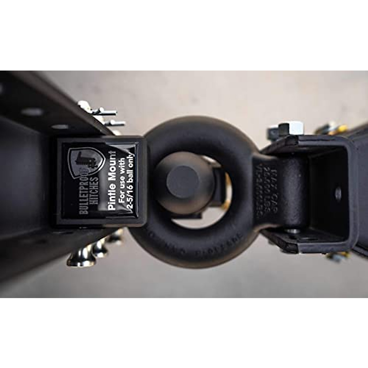 Bulletproof Hitches Trailer Hitch Pintle Attachment Rated to 36,000lbs (Solid Steel, Black Textured Powder Coat)