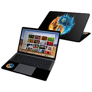 MightySkins Skin Compatible with Apple MacBook Air 13" (2020-2018) - Yin and Yang | Protective and Unique Vinyl Decal wrap Cover | Easy to Apply, Remove, and Change Styles | Made in The USA