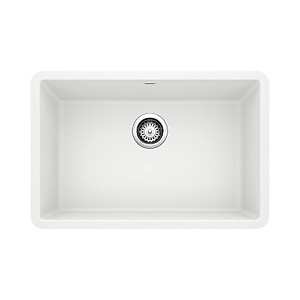 BLANCO, White 522429 PRECIS SILGRANIT Single Bowl Undermount Kitchen Sink