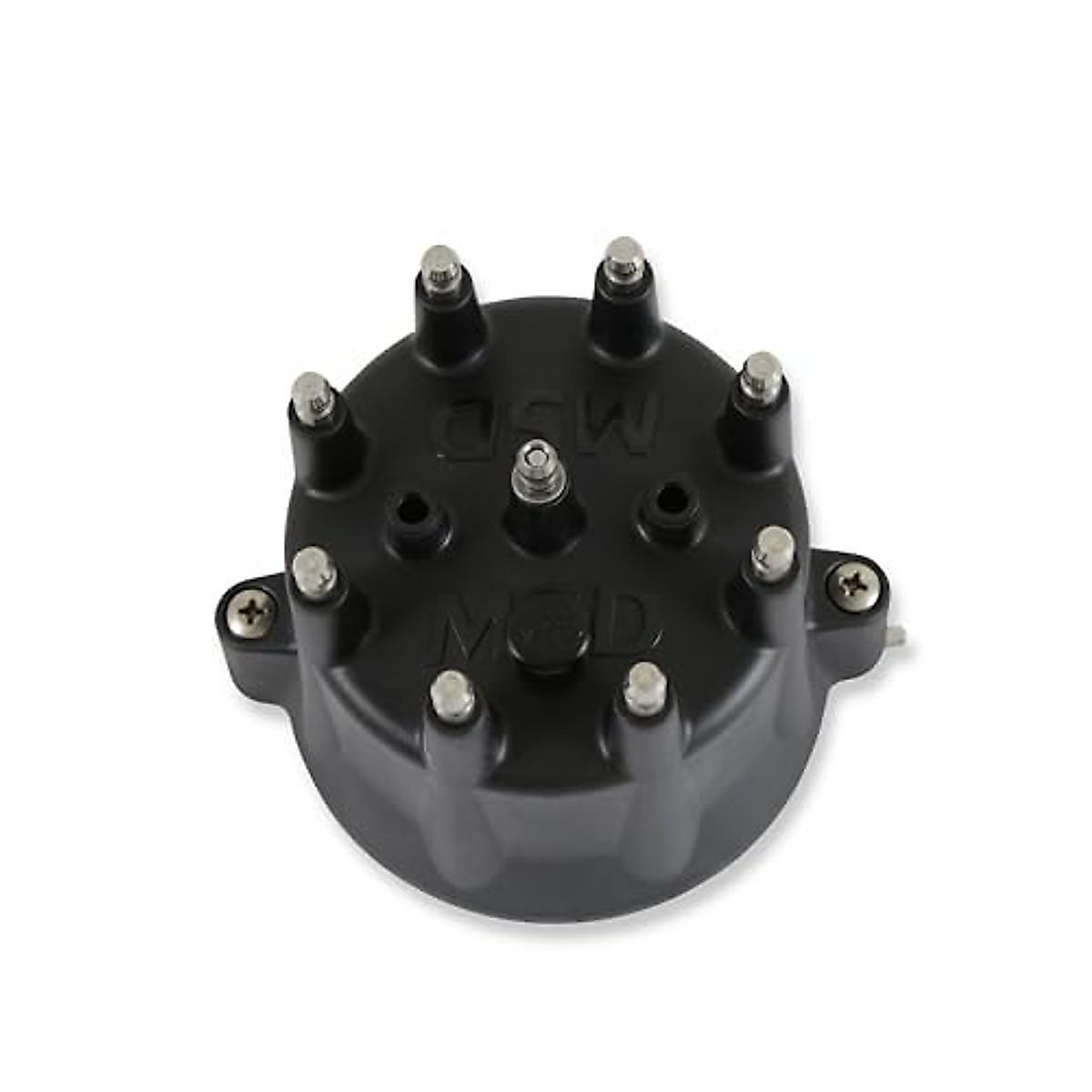 84333 MSD Distributor Cap - V8 - HEI Terminals - Black - Spark Plug Wire Retainer