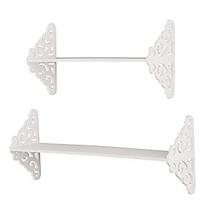 Collections Etc Elegant Decorative White Shelves - Set of 2