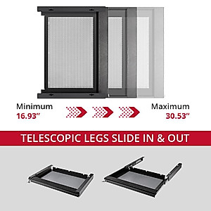 Penn Elcom Under Desk Laptop Drawer, Lockable, for 20” Laptops - Premium Sliding Security Drawers - Model EX-6171B