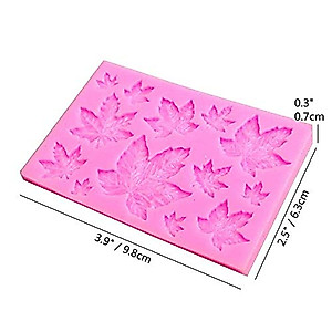 Leaf Mold Silicone Leaves Fondant Molds,Tree Leaves Mold for Cake Decoration,Maple Leaves Candy Mold,Cupcake Topper,Polymer Clay,Crafting,Chocolate,Resin Mold