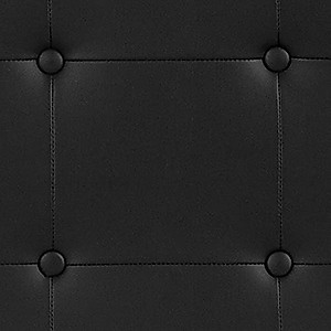 Flash Furniture Lennox Tufted Upholstered Twin Size Headboard in Black Vinyl