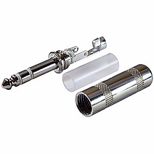 GLS Audio 6ft Patch Cable Cords - XLR Male to 1/4" TRS Black Cables - 6' Balanced Snake Cord - 6 PACK