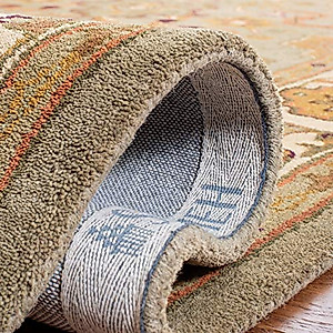 SAFAVIEH Heritage Collection Area Rug - 6' x 9', Light Green & Beige, Handmade Traditional Oriental Wool, Ideal for High Traffic Areas in Living Room, Bedroom (HG959A)