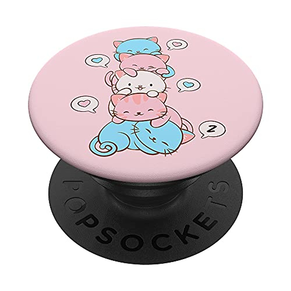 Trans Pride Flag Kawaii Cat Cute Transgender PopSockets Swappable PopGrip