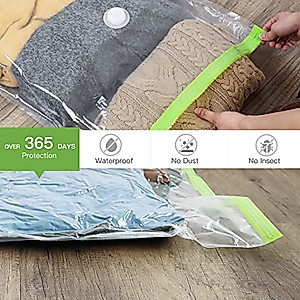 Umimile Vacuum Storage Bags,Space Saver Vacuum Sealer Bags for Clothes, for Comforters and Blankets, Hand Pump Included
