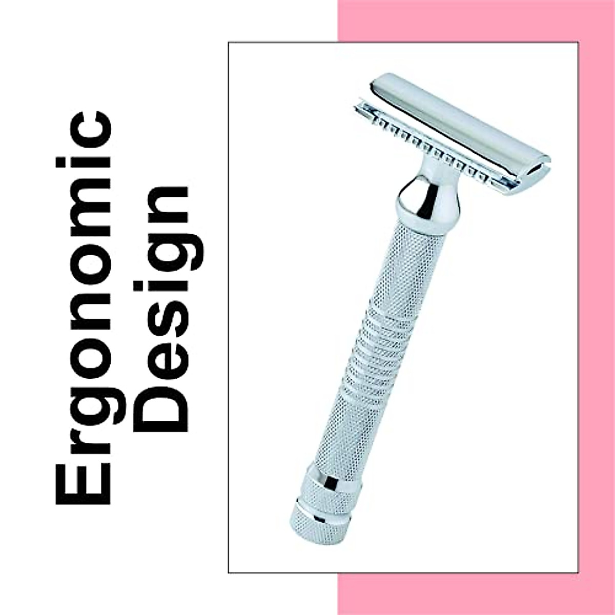Pearl Shaving Double Edge Close Comb Safety Razor for Men - Reusable Ecofriendly DE shaving Razor for Men | Premium Single Blade Razor for Men Razor | Classic & Traditional Shaving Kit for Men | Men's