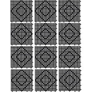 San Jamar Versa-Mat Bar Service Mat, Bar Mat, Bar Spill Mat with Non slip for Restaurants, Plastic, 12.5 x 12.5 x 0.63 Inches, Black