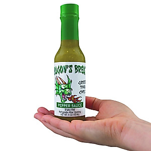 Dragon's Breathe Green Thai Chili Hot Pepper Spicy Sauce with natural Ingredients Bold Flavor made from Exotic Bird's Eye Chili Pepper