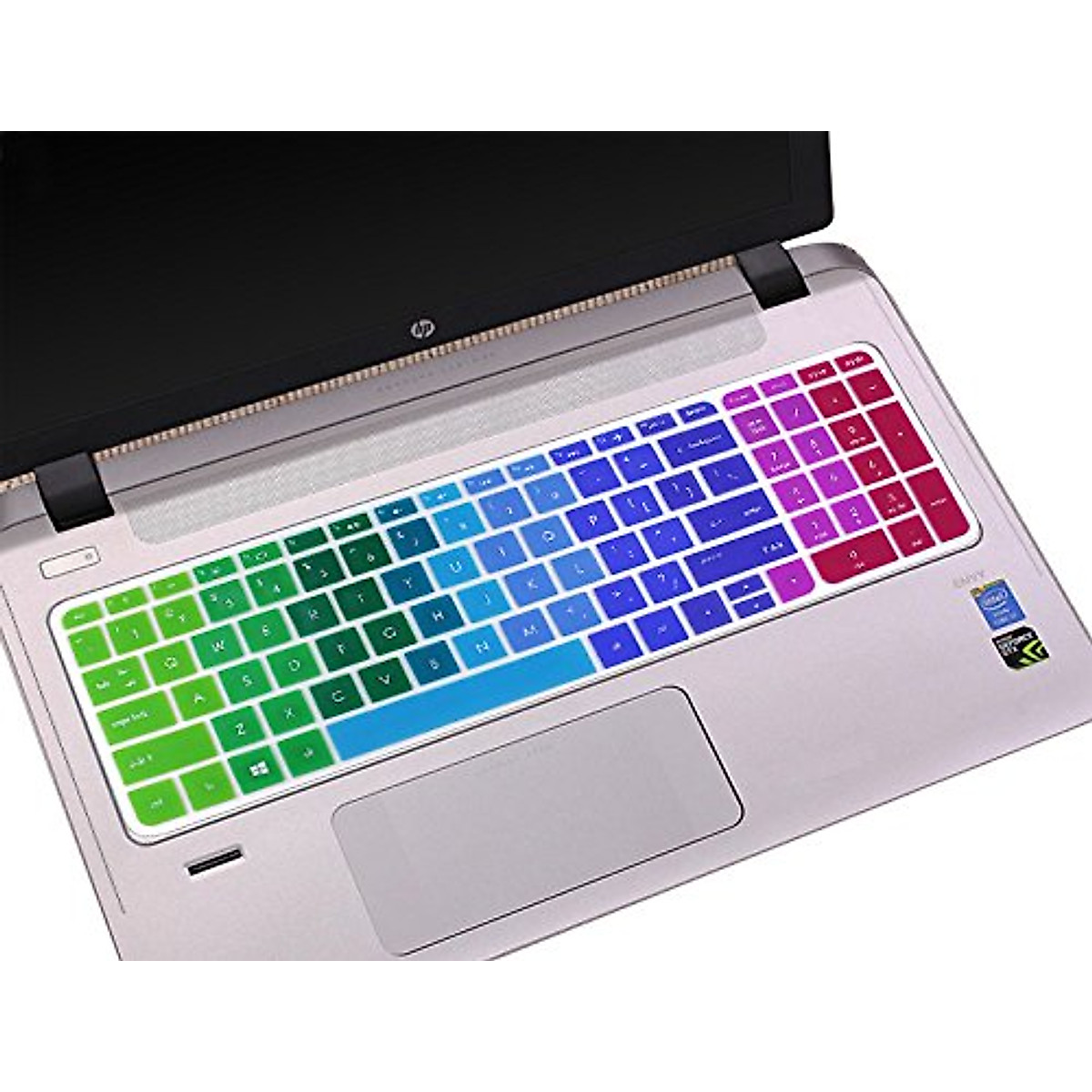 Keyboard Cover Skin Compatible for 15.6 inch HP Pavilion 15-ab 15-ac 15-ae 15-af 15-an 15-ak 15-ay 15-ax 15-as 15-ba 15-bc 15-bk Series, HP OMEN 15-ax, HP Envy x360 m6-ae151dx m6-p113dx m6-w (Rainbow)