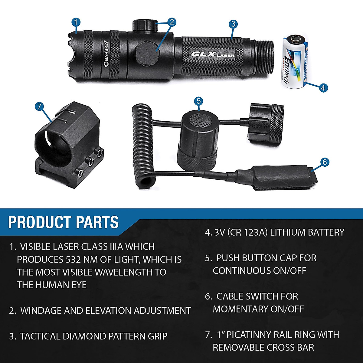 Barska GLX 5mW Green Laser
