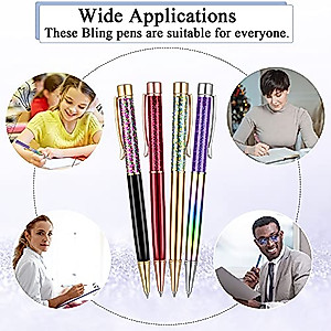 16 Pieces Ballpoint Pens Flower Dynamic Crystal Pens Black Ink Ballpoint Pens Flower Liquid Sand Pen for Birthday, Back to School Seasons, Wedding, Home School Office Supplies (Liquid Style)