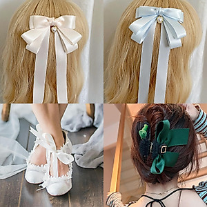 LEEQE Double Face White Satin Ribbon 7/8 inch X 25 Yards Polyester White Ribbon for Gift Wrapping Very Suitable for Weddings Party Hair Bow Invitation Decorations