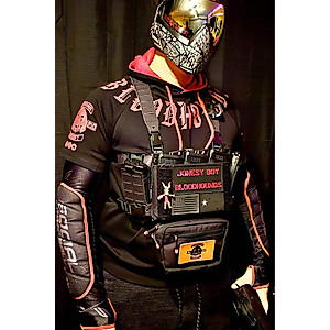 BOMTURN Chest Rig Tactical Airsoft Chest Rig 1000D Molle Micro Chest Rigs Adjustable Detachable Modular Vest with Mag Pouch